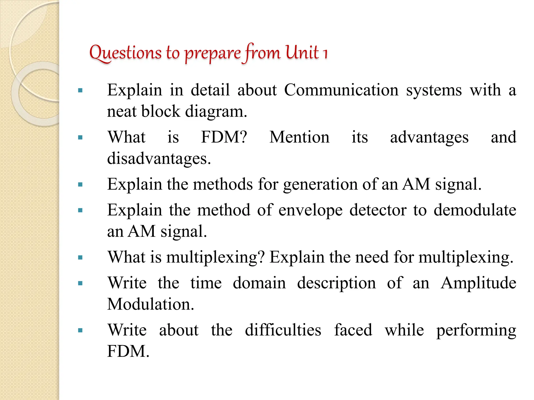 A Power point presentation on Frequency Division Multiplexing | PPTX