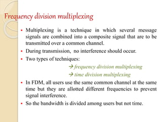 A Power point presentation on Frequency Division Multiplexing | PPTX