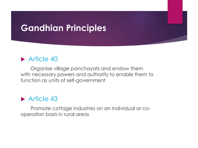Part 4 of constitution - directive principles of state policy. How it ...