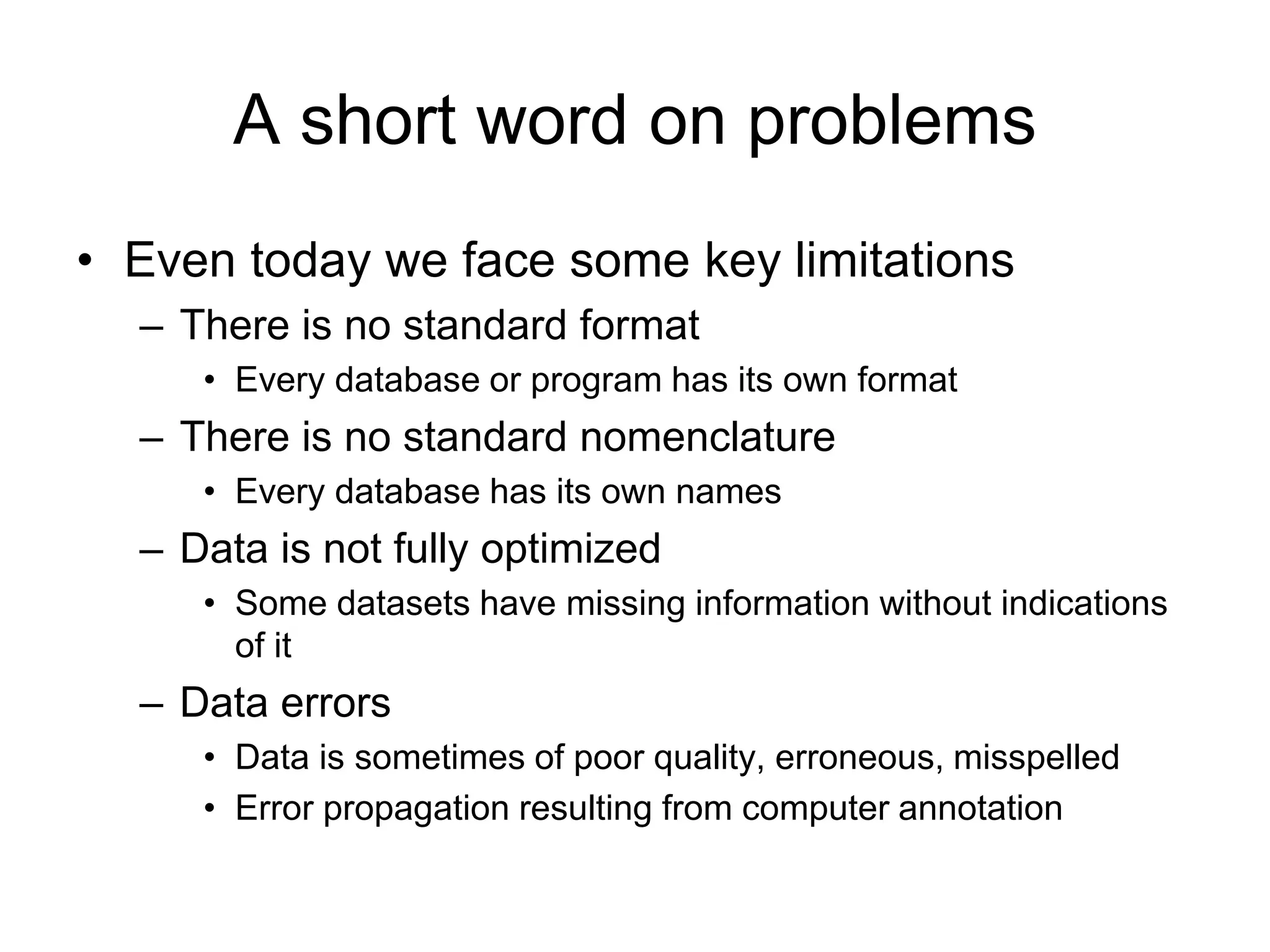 1.Databases for bioinformatics and its types | PPT
