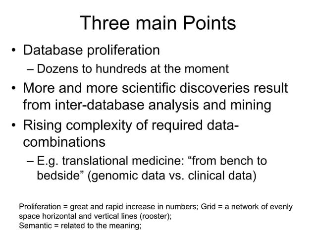 1.Databases for bioinformatics and its types | PPT
