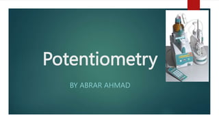1. Potentiometry Pharmaceutical Analysis.pptx