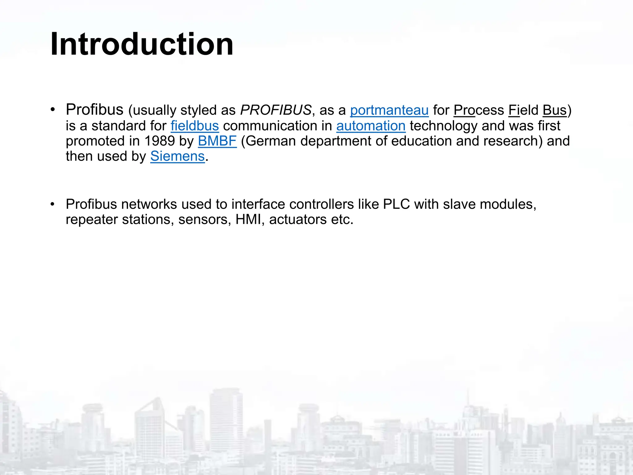 1. Profibus - Part-1 Detail & Communication | PPTX