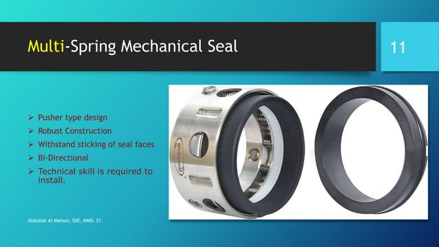 Description of mechanical seal, types of mechanicla seal | PPT | Free ...