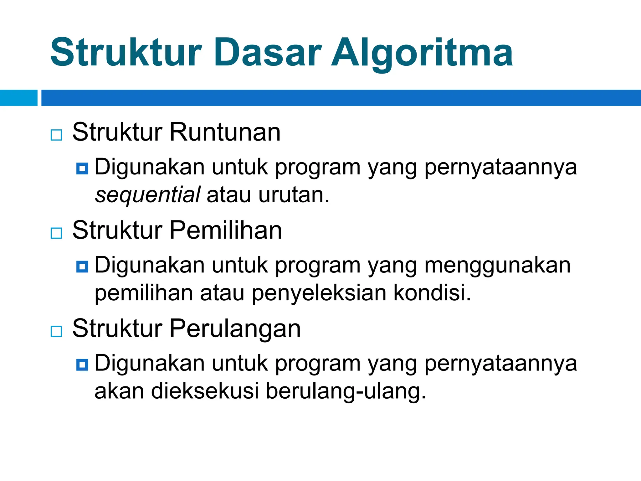 Konsep Dasar Algroritma - Pemrograman Komputer | PPTX
