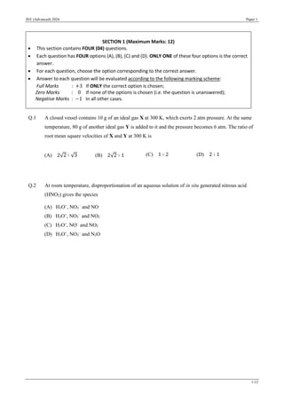 JEE1_This section contains FOUR (04) questions | PDF