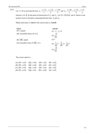 JEE1_This section contains FOUR (04) questions | PDF