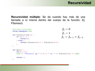 Generalidades, tipos y ejemplos de Recursividad | PDF
