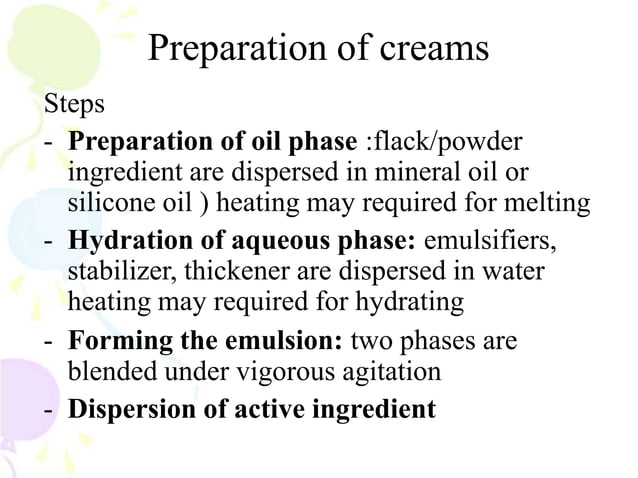 Semisolid dosage forms, Ointments, Gels, Creams | PPT