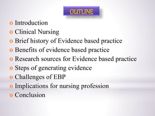 EVIDENCE BASED NURSING PRACTICE M.Sc. nursing.ppt