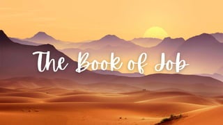 1. The Book of Job: God's infinite wisdom is the key to acknowledging ...