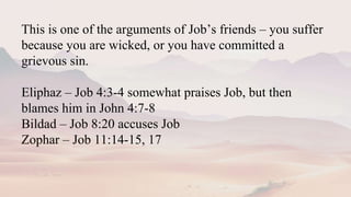 1. The Book of Job: God's infinite wisdom is the key to acknowledging ...