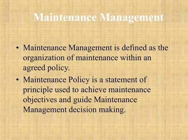 Maintenance Management 1.2_Maintenance Philosophy.ppt | Business ...