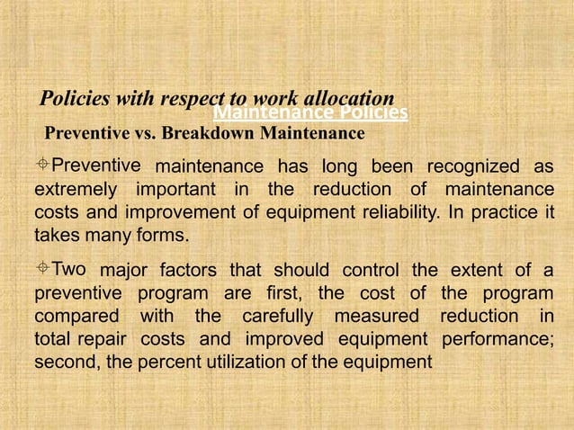 Maintenance Management 1.2_Maintenance Philosophy.ppt | Business ...