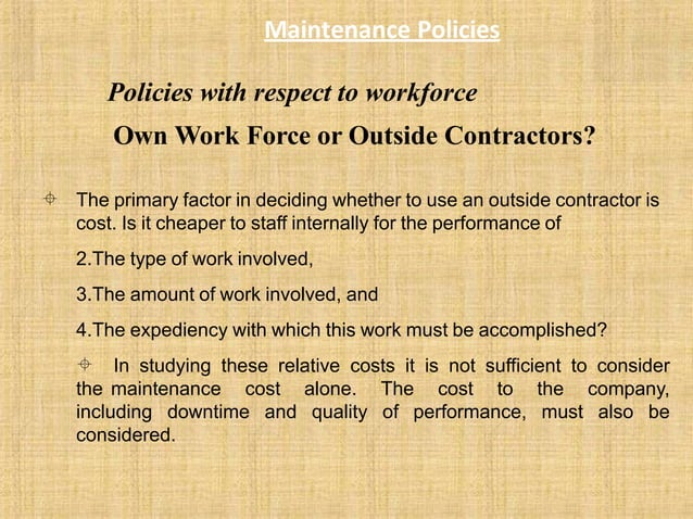 Maintenance Management 1.2_Maintenance Philosophy.ppt | Business ...