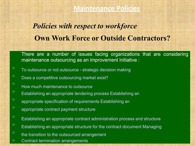Maintenance Management 1.2_Maintenance Philosophy.ppt | Business ...