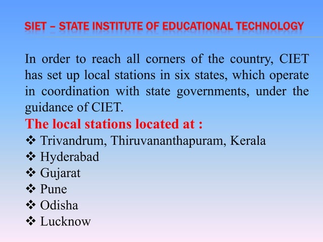 Central institute of education technology ppt.pptx | Education industry ...