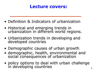 1...WORLD URBANIZATION.................. | PPT