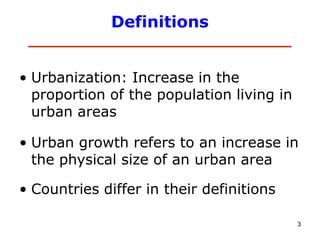 1...WORLD URBANIZATION.................. | PPT