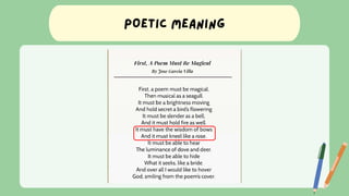 Language of Poetry (This includes presentation about the different ...