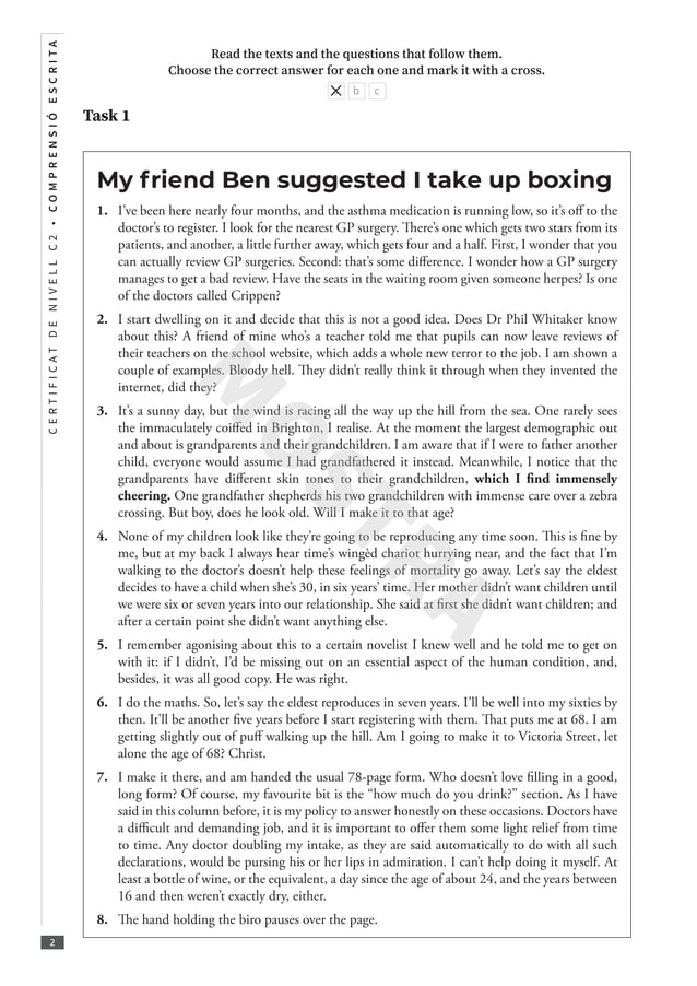 READING & LISTENING COMPREHENSION EOI C2 | PDF