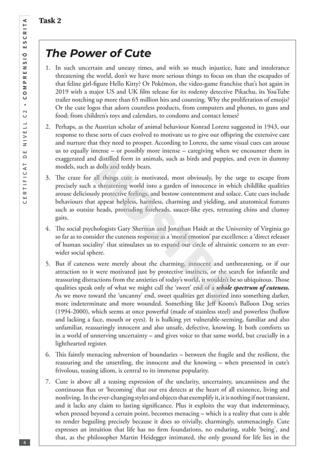 READING & LISTENING COMPREHENSION EOI C2 | PDF