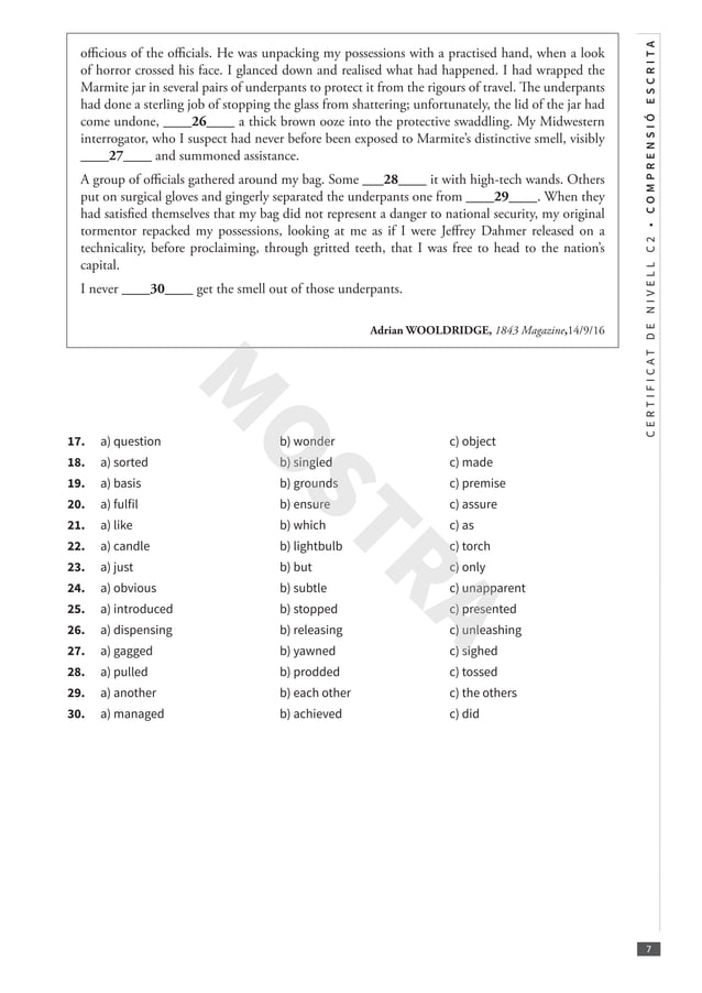 READING & LISTENING COMPREHENSION EOI C2 | PDF