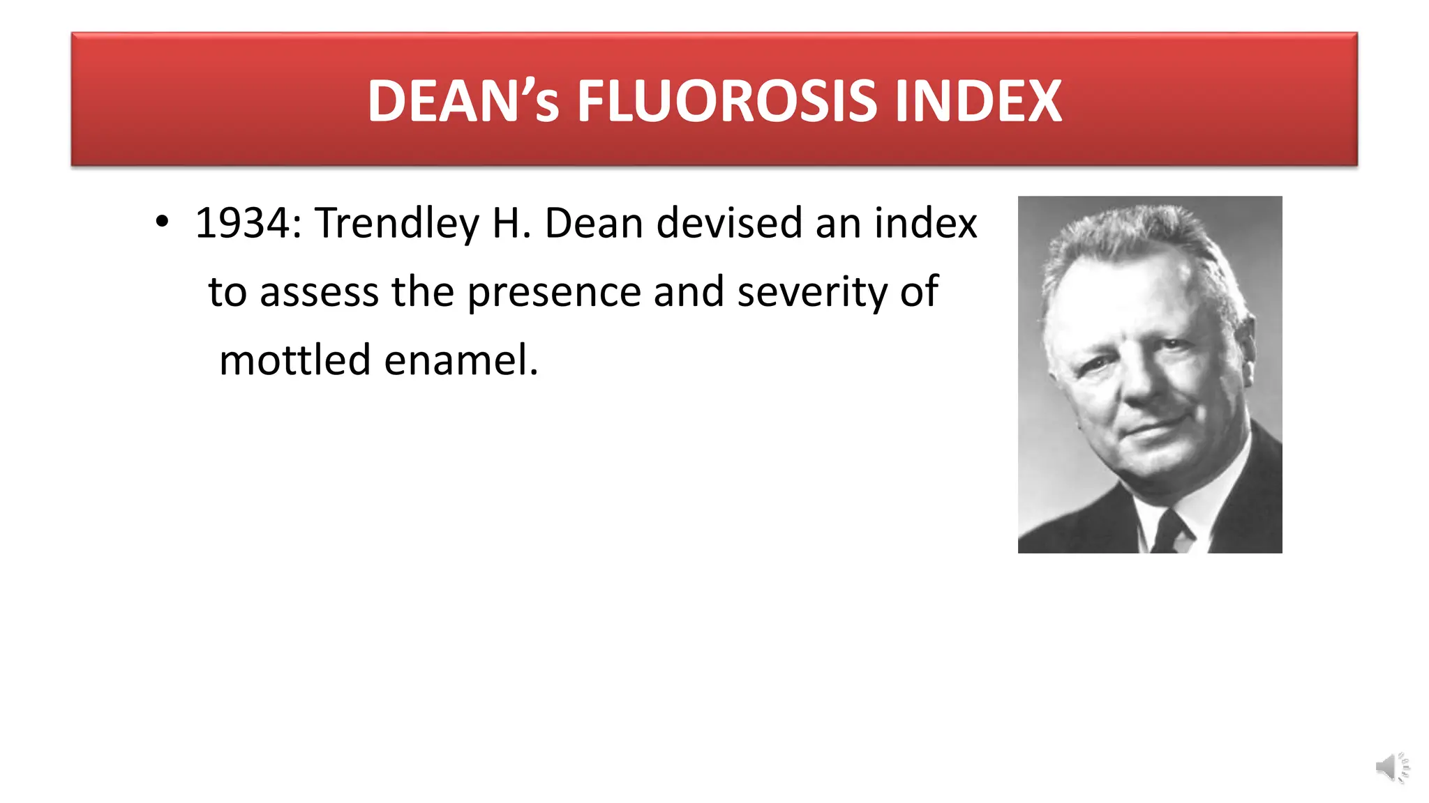 Deans Fluorosis Index powerpoint presentation | PPTX
