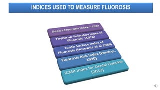 Deans Fluorosis Index powerpoint presentation | PPTX