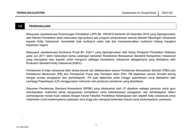 1.DPSK_CEA1122 untuk keselamatan dan kesihatan | PDF