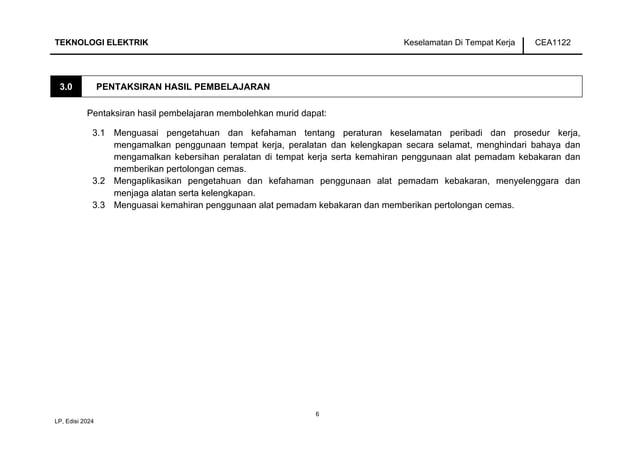 1.DPSK_CEA1122 untuk keselamatan dan kesihatan | PDF