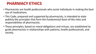 1. PROFESSIONAL ETHICS.pptx for pharmacy student | PPTX