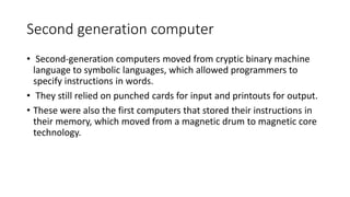 1.History of Computers. computer generationpptx | PPT