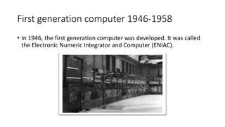 1.History of Computers. computer generationpptx | PPT