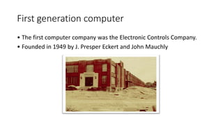 1.History of Computers. computer generationpptx | PPT