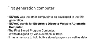 1.History of Computers. computer generationpptx | PPT