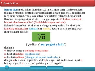 Materi power point Bentuk Akar kelas IX.pptx