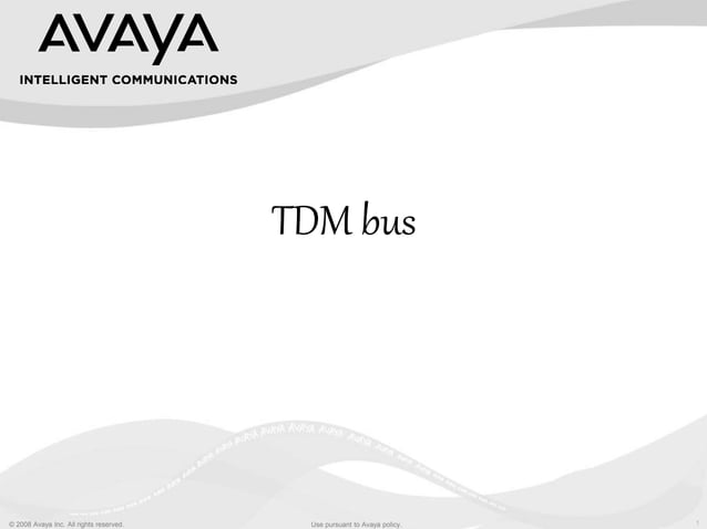 1.TDM_bus documents which help understand tdm bus | PPT