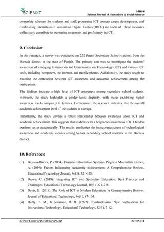 "Impact of academic streams on ICT awareness and academic performance ...