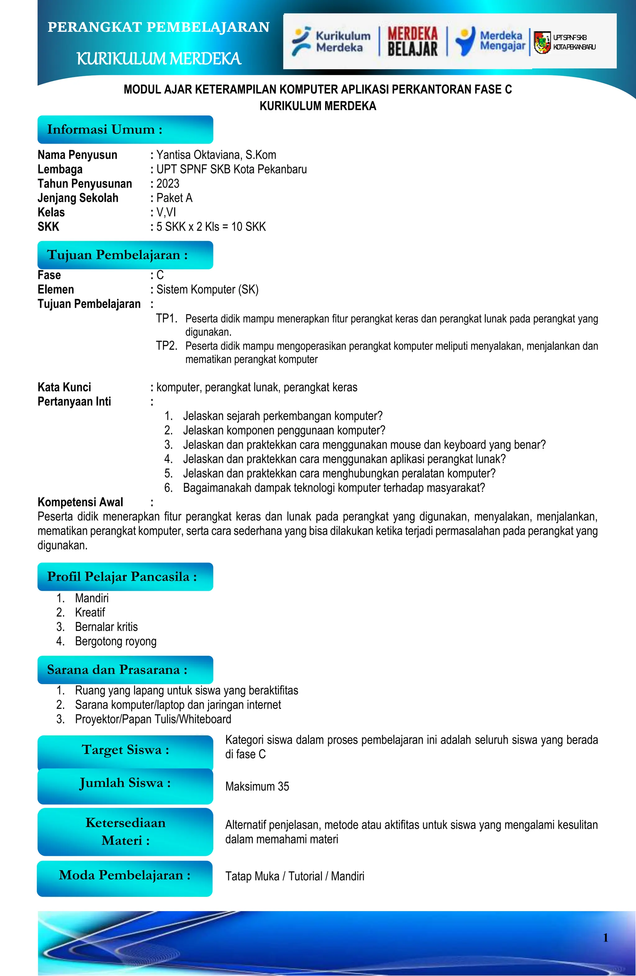 1. MODUL AJAR KELAS 5-6 (FASE C) elemen SK aplikasi perkantoran.docx