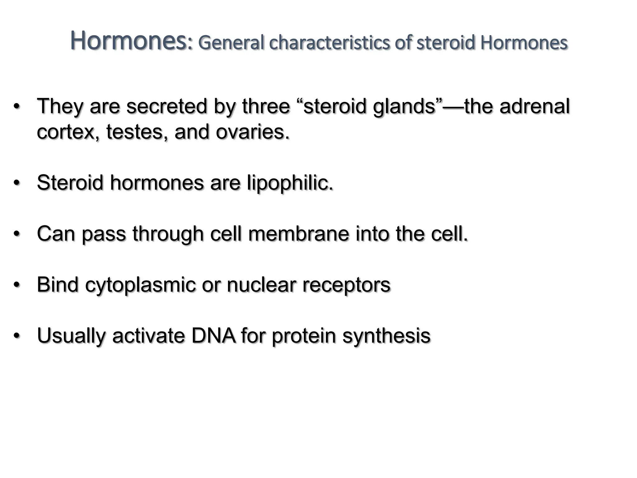 1. Hormones and their examples, characteristics | PPT