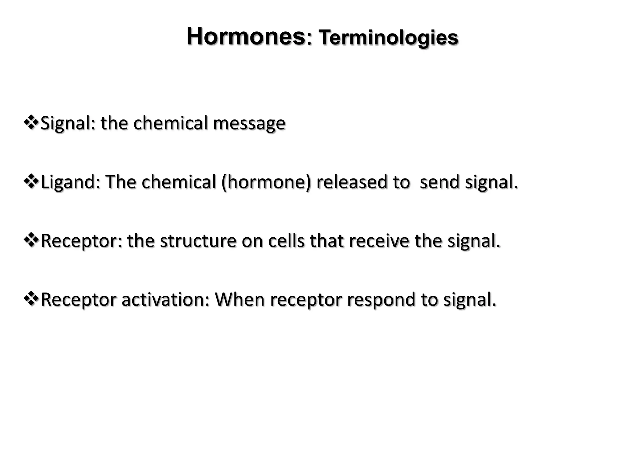 1. Hormones and their examples, characteristics | PPT