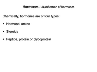 1. Hormones and their examples, characteristics | PPT