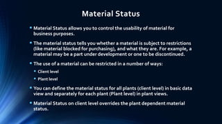 1.+Material+Master PPT which contain detail about all material master ...