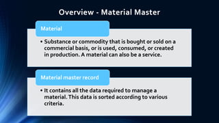 1.+Material+Master PPT which contain detail about all material master ...