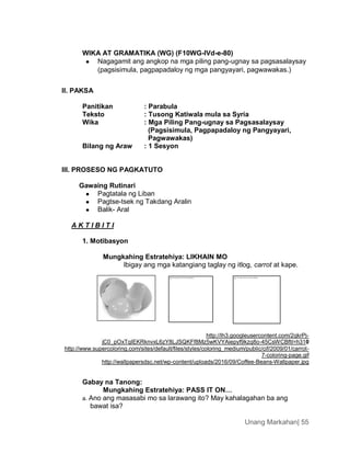 DLL FILIPINO 10. Aralin 1.3 BANGHAY ARALIN SA FILIPINO | PDF