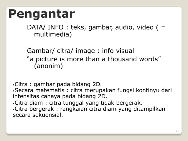 PENGANTAR GRAFIK KOMPUTER KELAS XI BAGI K | PPTX