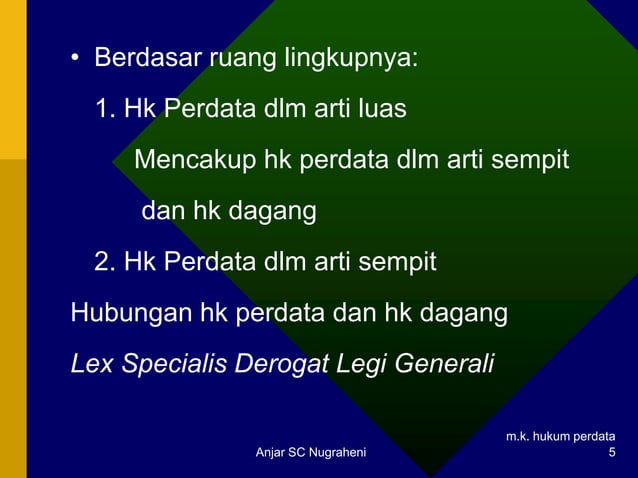 materi pengantar hukum perdata indonesia | PPT
