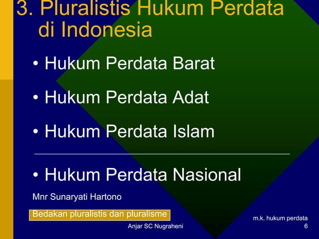 materi pengantar hukum perdata indonesia | PPT