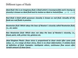 Fluid Mechanics:Properties of fluid basics | PPT
